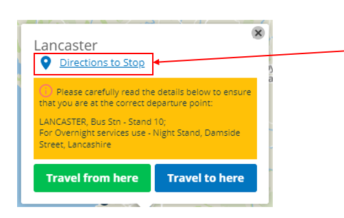 How do I find the exact location of my stop?