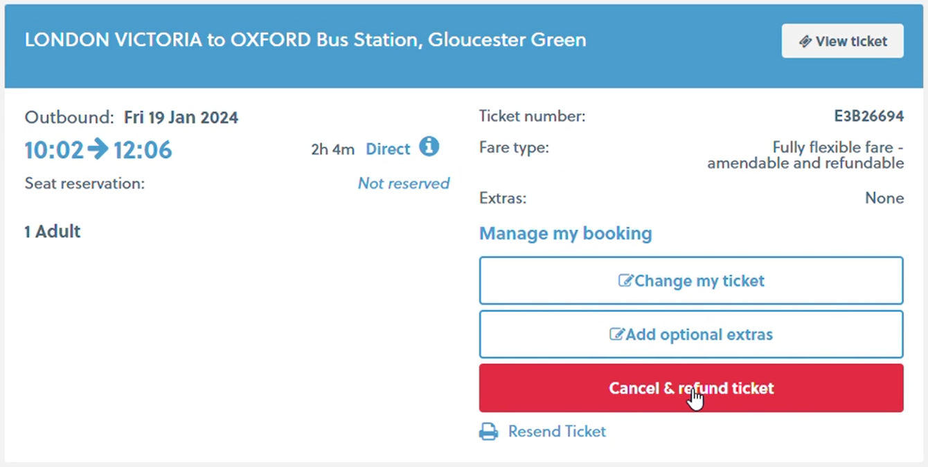 How do I cancel my ticket?