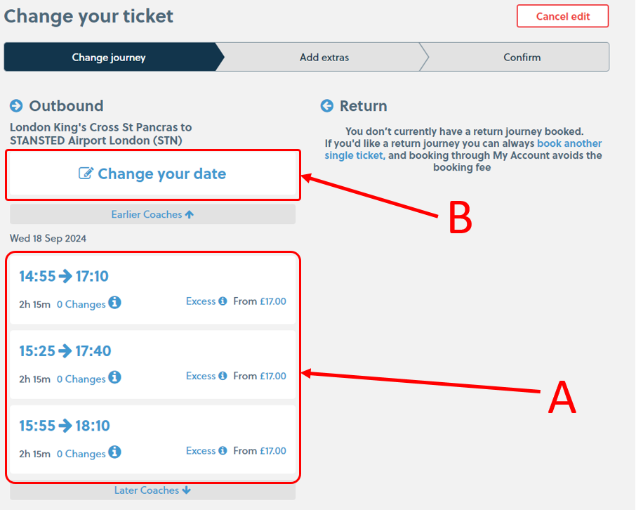 How can I amend my ticket online using My Account?