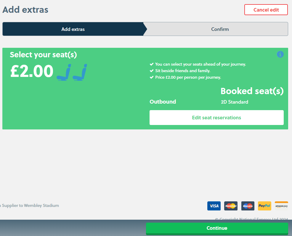 How do I add Seat Reservations to an existing booking in My Account?
