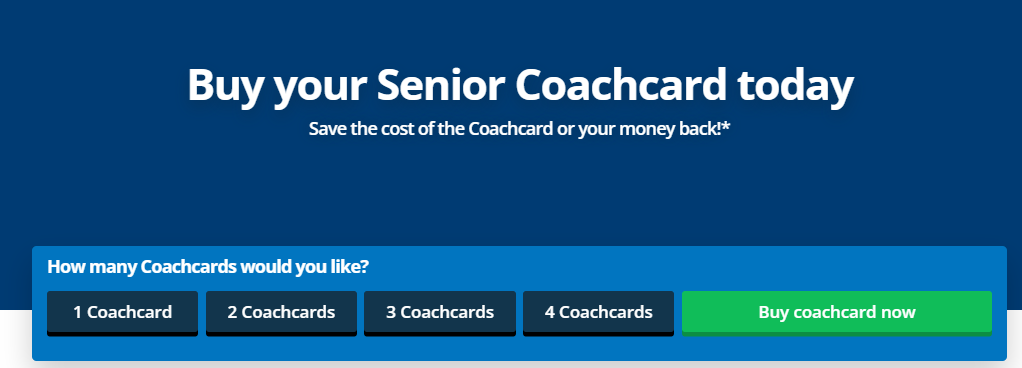 How do I purchase a Senior Coachcard online?